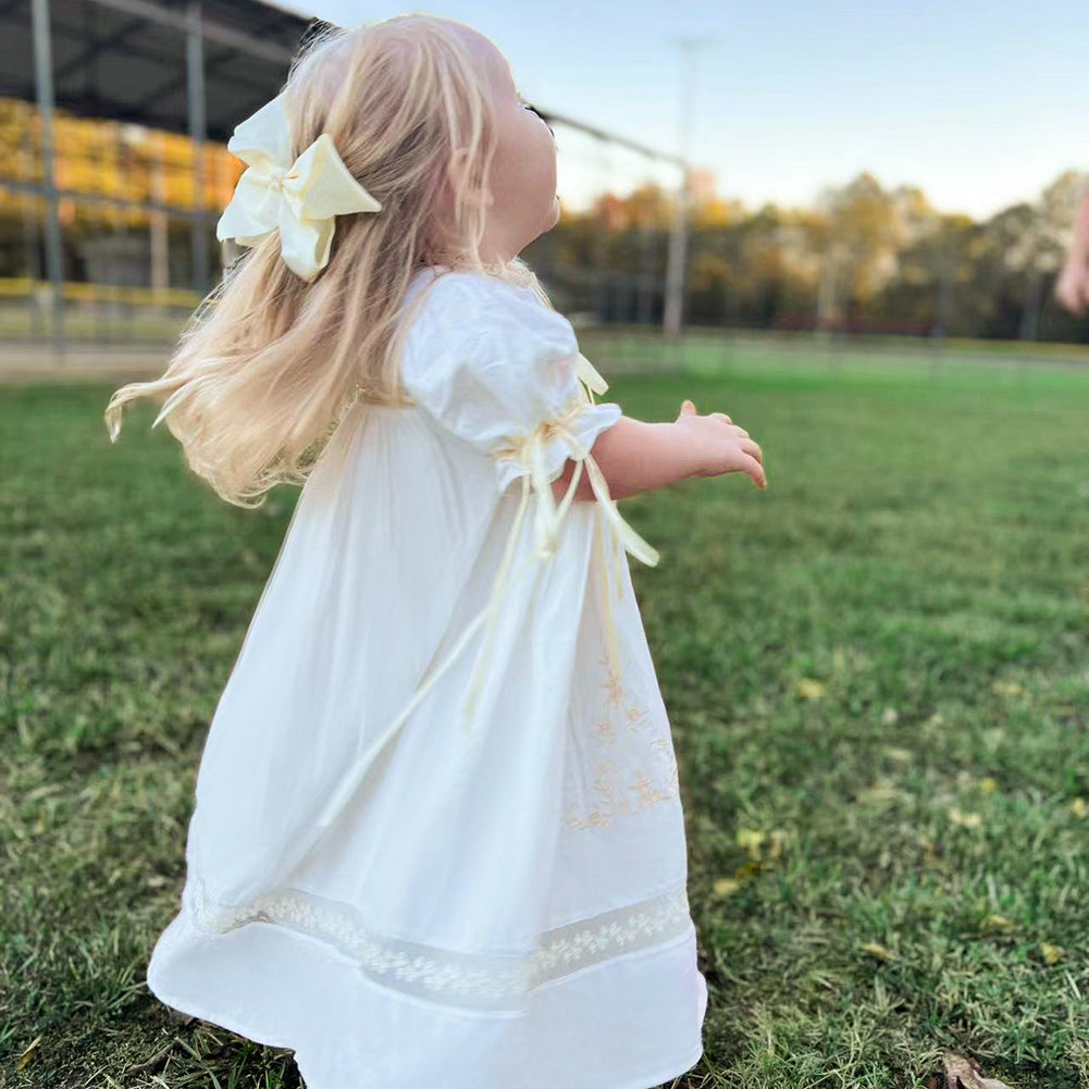 JannyBB Tina's closet White Embroidered Heirloom Dress – JannyBB Designs